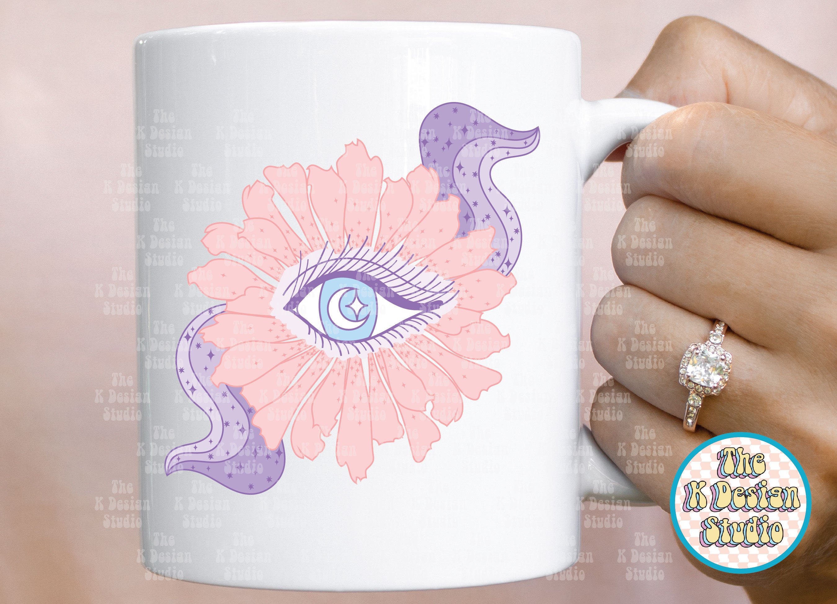 Celestial Eye Png, Eye Png, Retro Style PNG, Digital Download, Flower ...