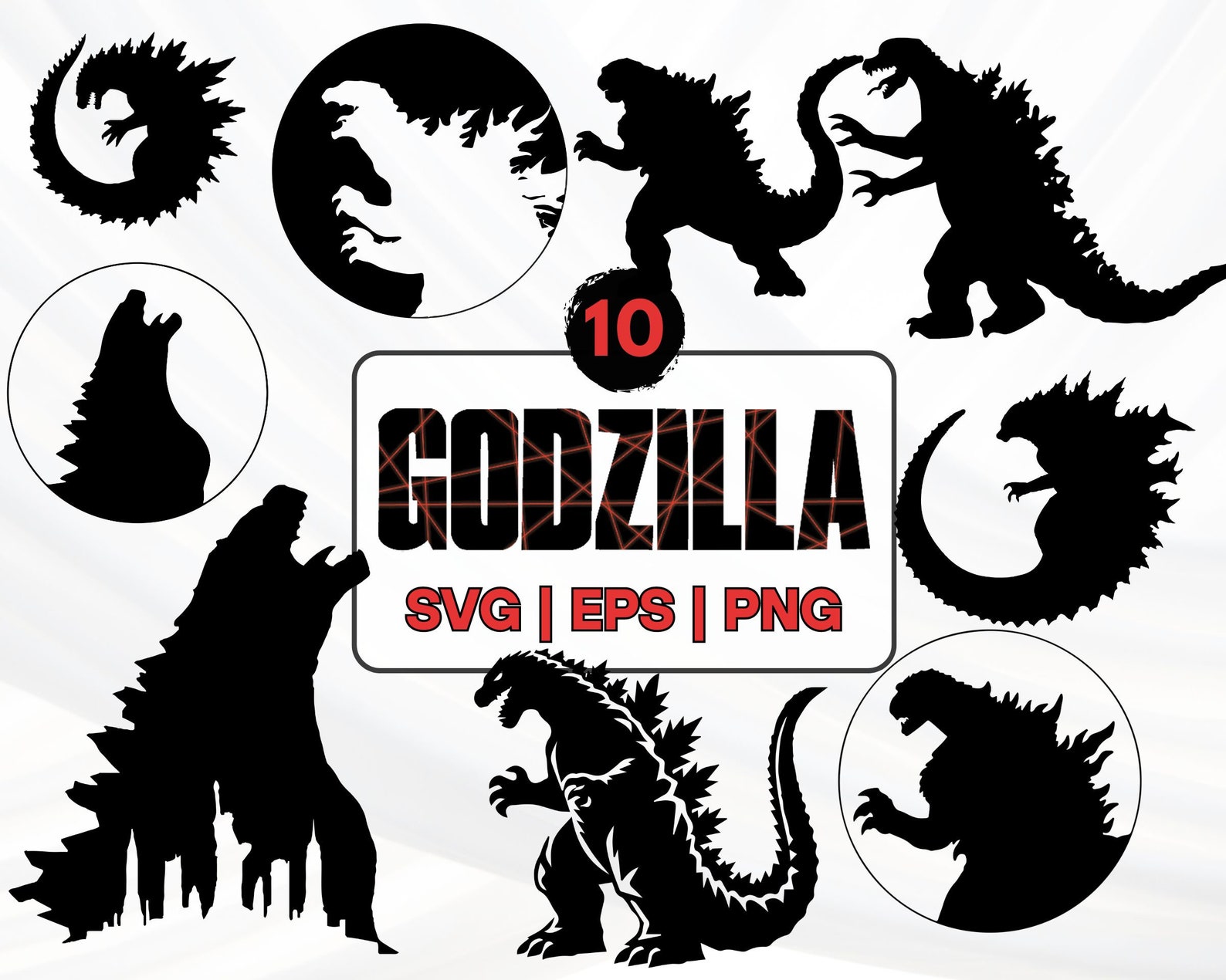 Godzilla Svg Bundle, Godzilla Clipart, High Quality Godzilla Png ...