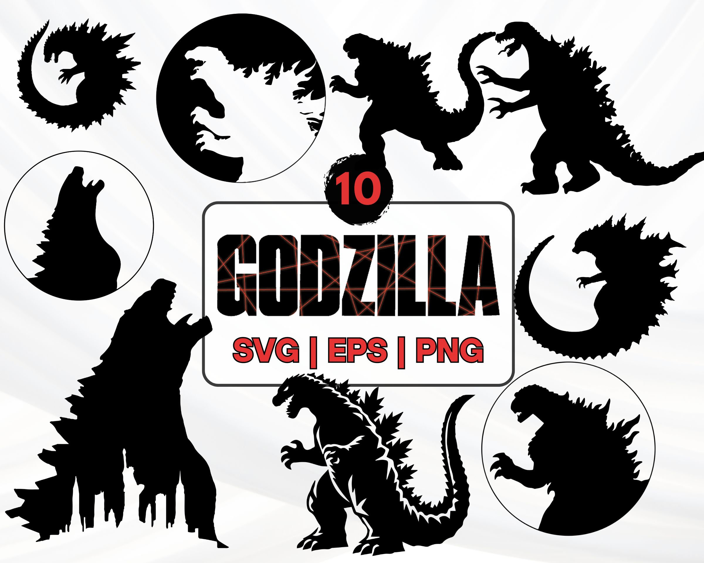Godzilla Svg Bundle, Godzilla Clipart, High Quality Godzilla Png ...