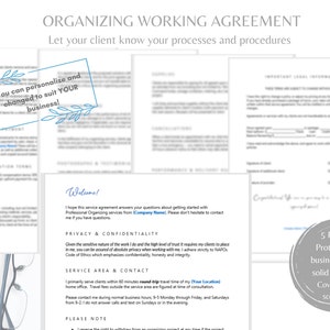Professional Organizer Business Forms | Editable in Word | Organizing ...