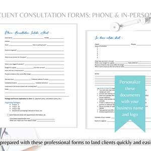 Professional Organizer Business Forms | Editable in Word | Organizing ...