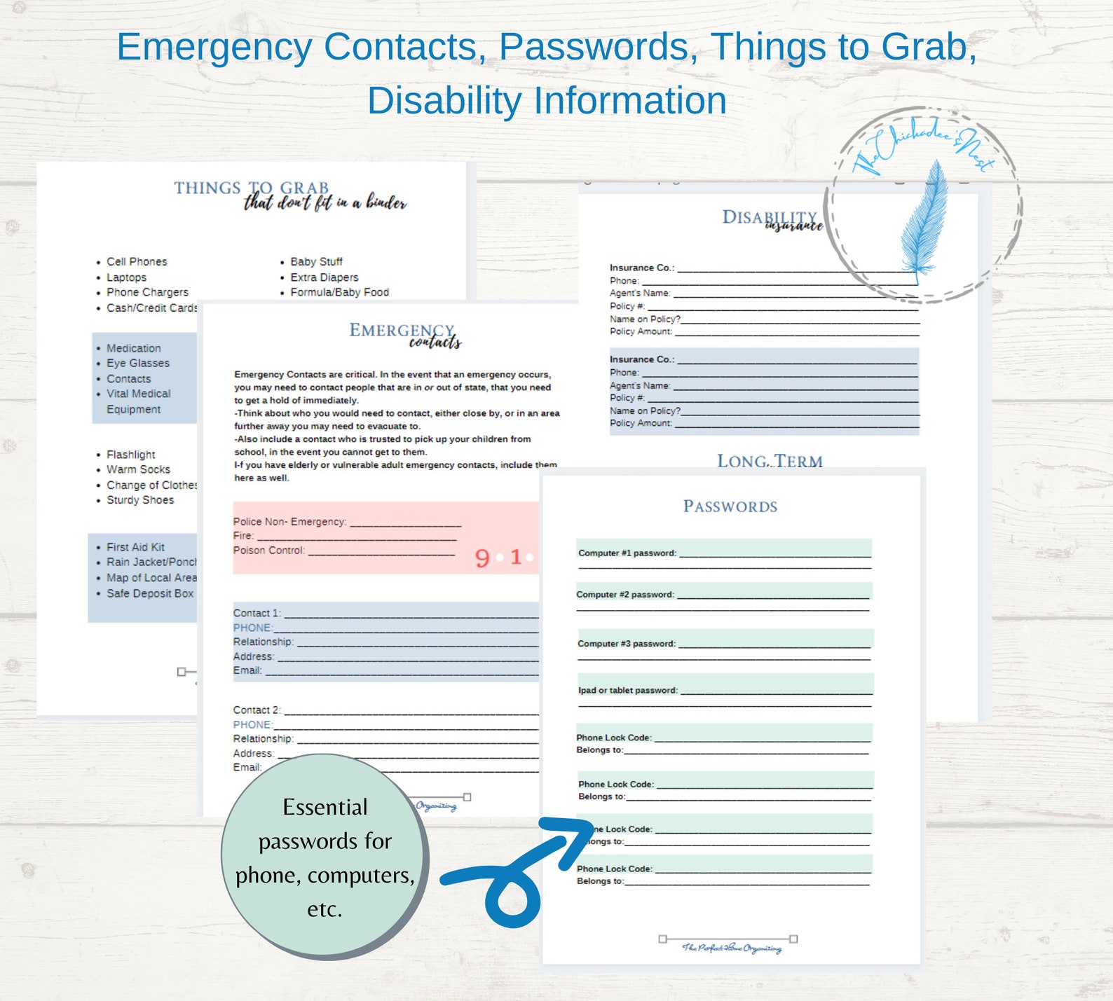 Emergency Planner Emergency Grab and Go Binder Emergency | Etsy