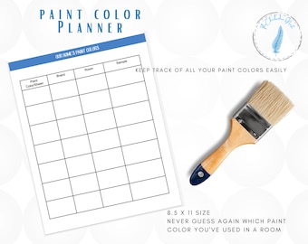 Paint Color Tracker - Etsy