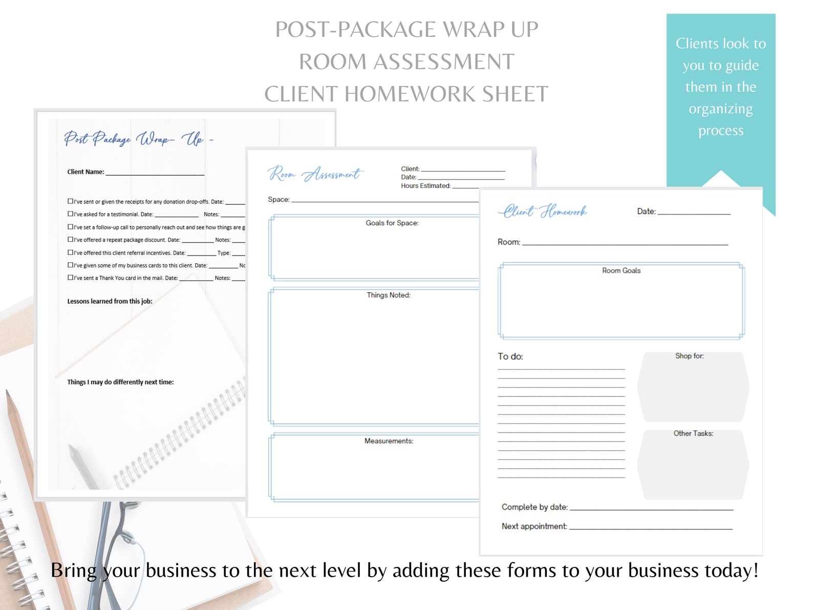 Professional Organizer Business Forms | Editable in Word | Organizing ...