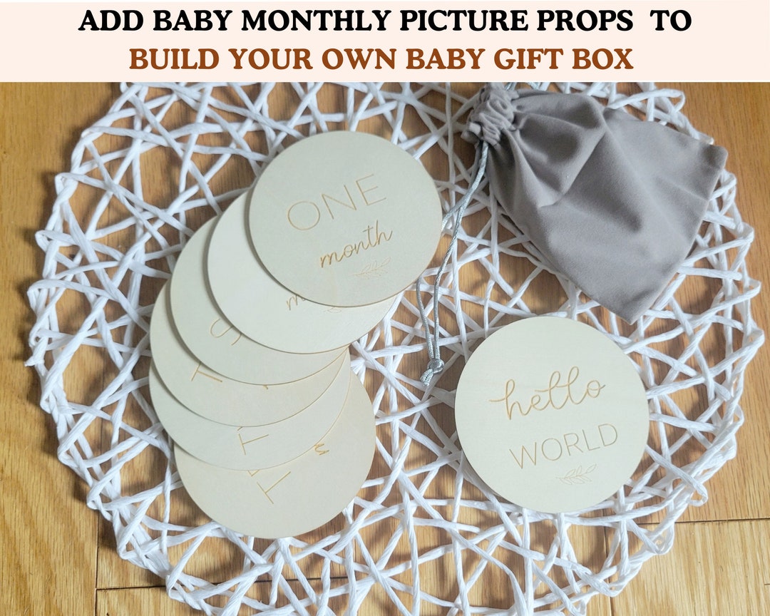 Monthly Picture Props - Add to Your Build Your Own Baby Gift Box or Add ...