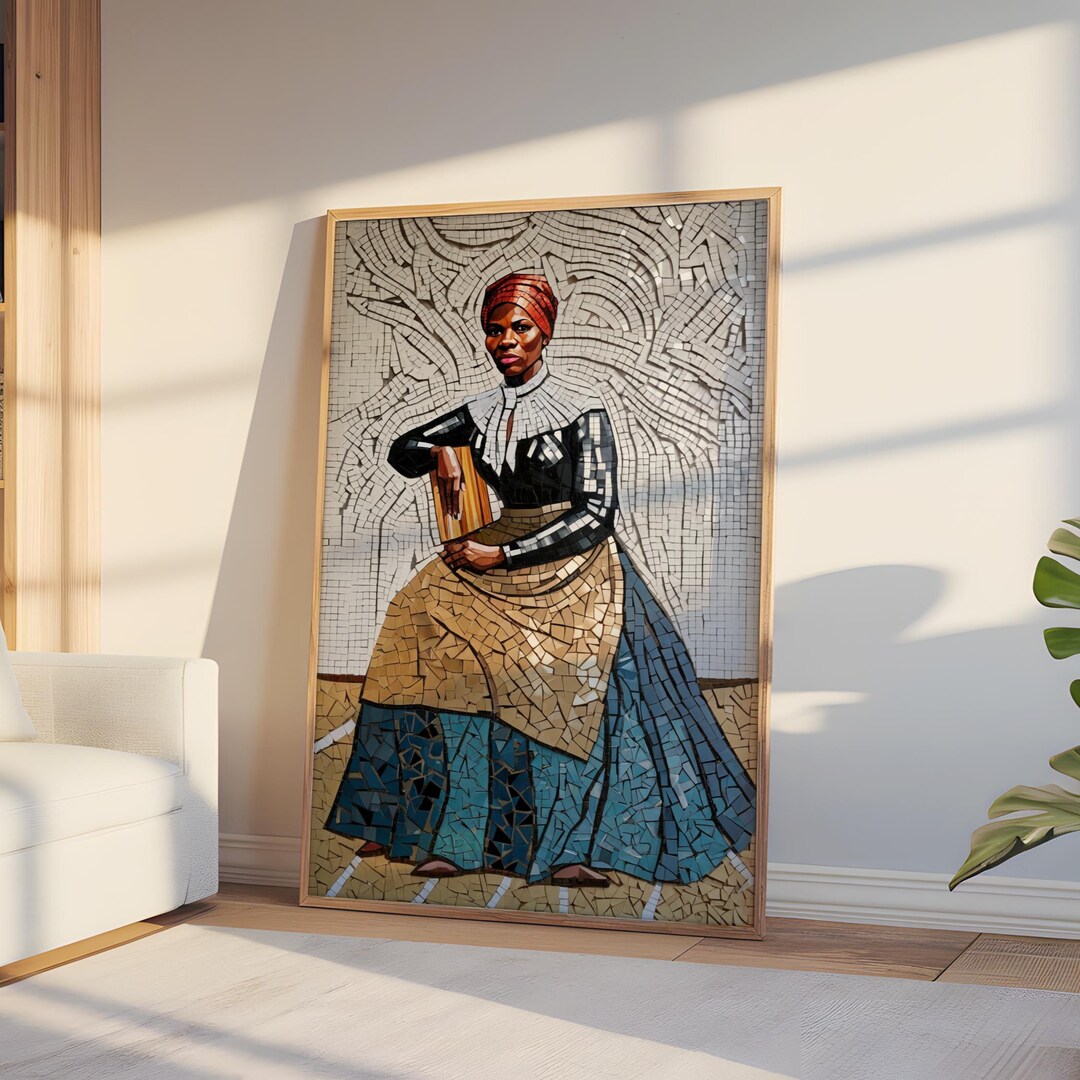 Harriet Tubman Black History Printable, Digital Mosaic Women's History ...