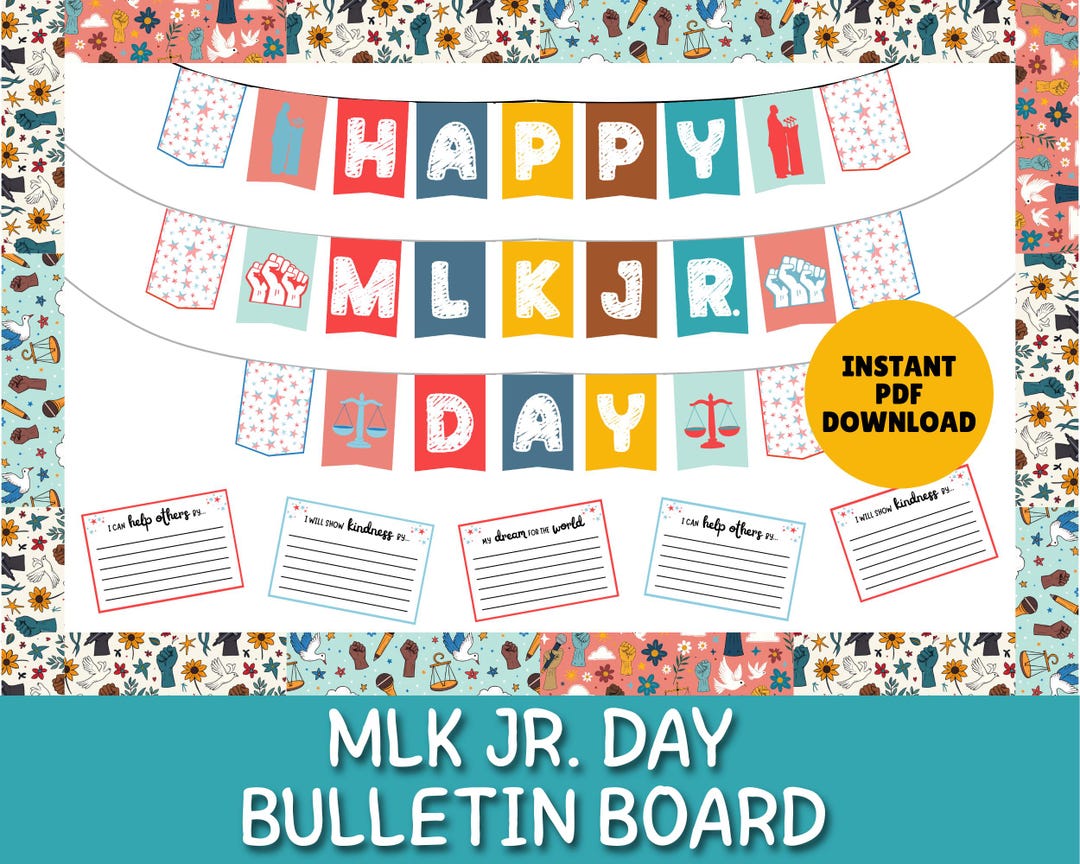 Martin Luther King Bulletin Board Kit, MLK Jr Day Bulletin Board Set ...