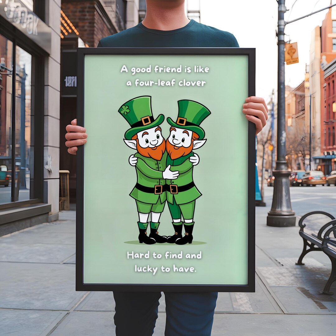 St. Patrick's Day Leprechaun Friend Quote Print, Printable Irish Friend ...