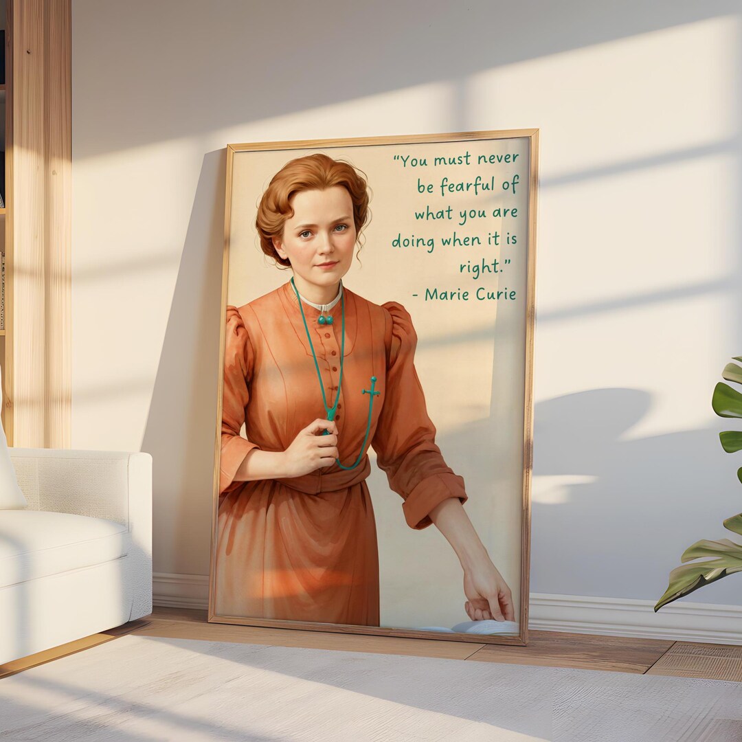 Marie Curie Quote Women History Month Print, Women in Science Classroom ...