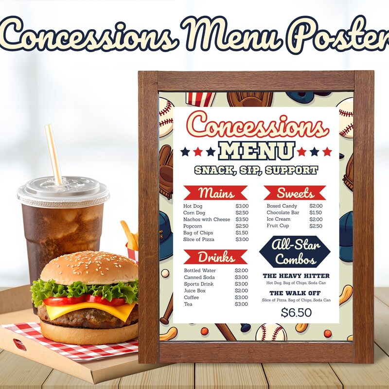Concession Price List Template - Etsy