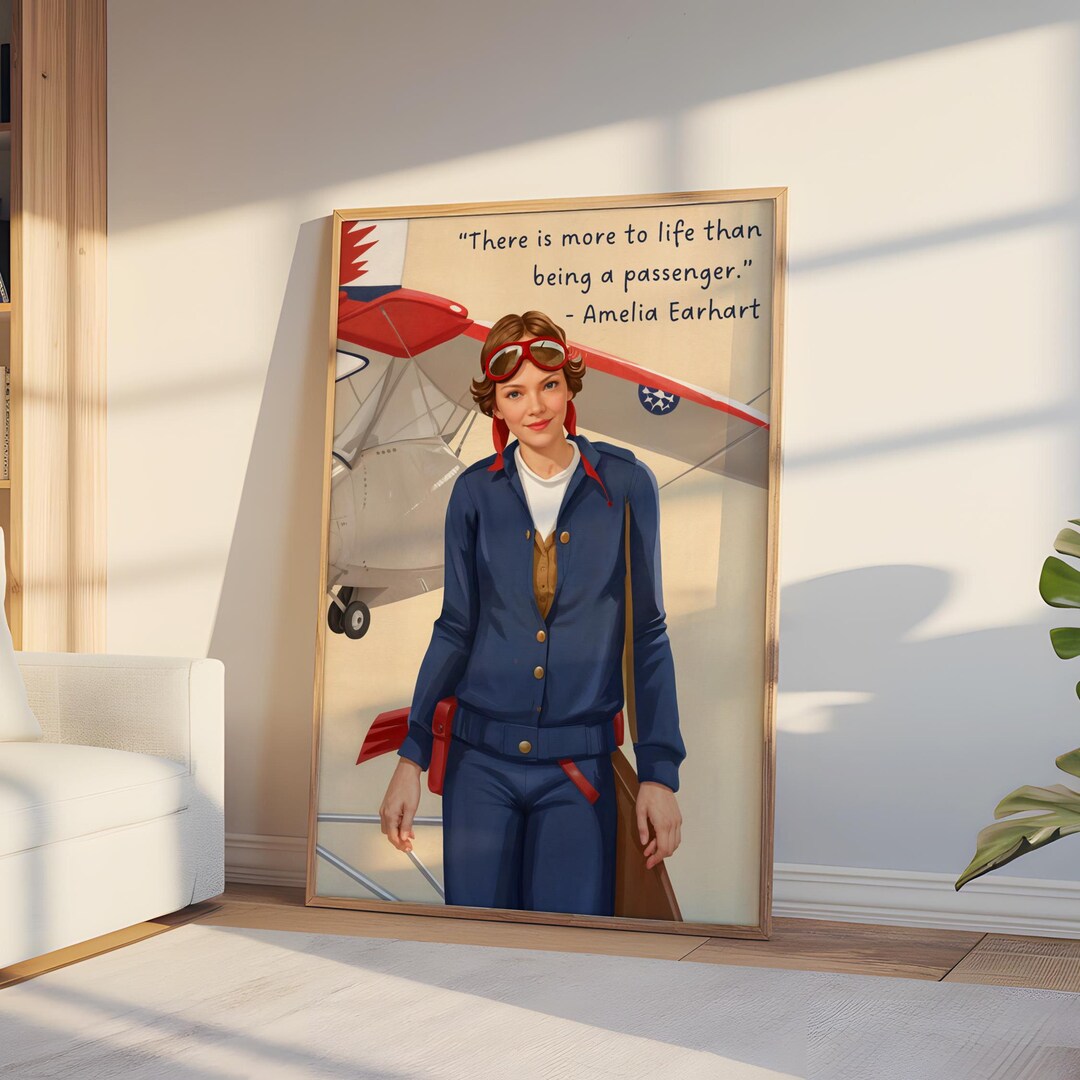 Amelia Earhart Quote Women History Month Print, Framed Famous Women ...