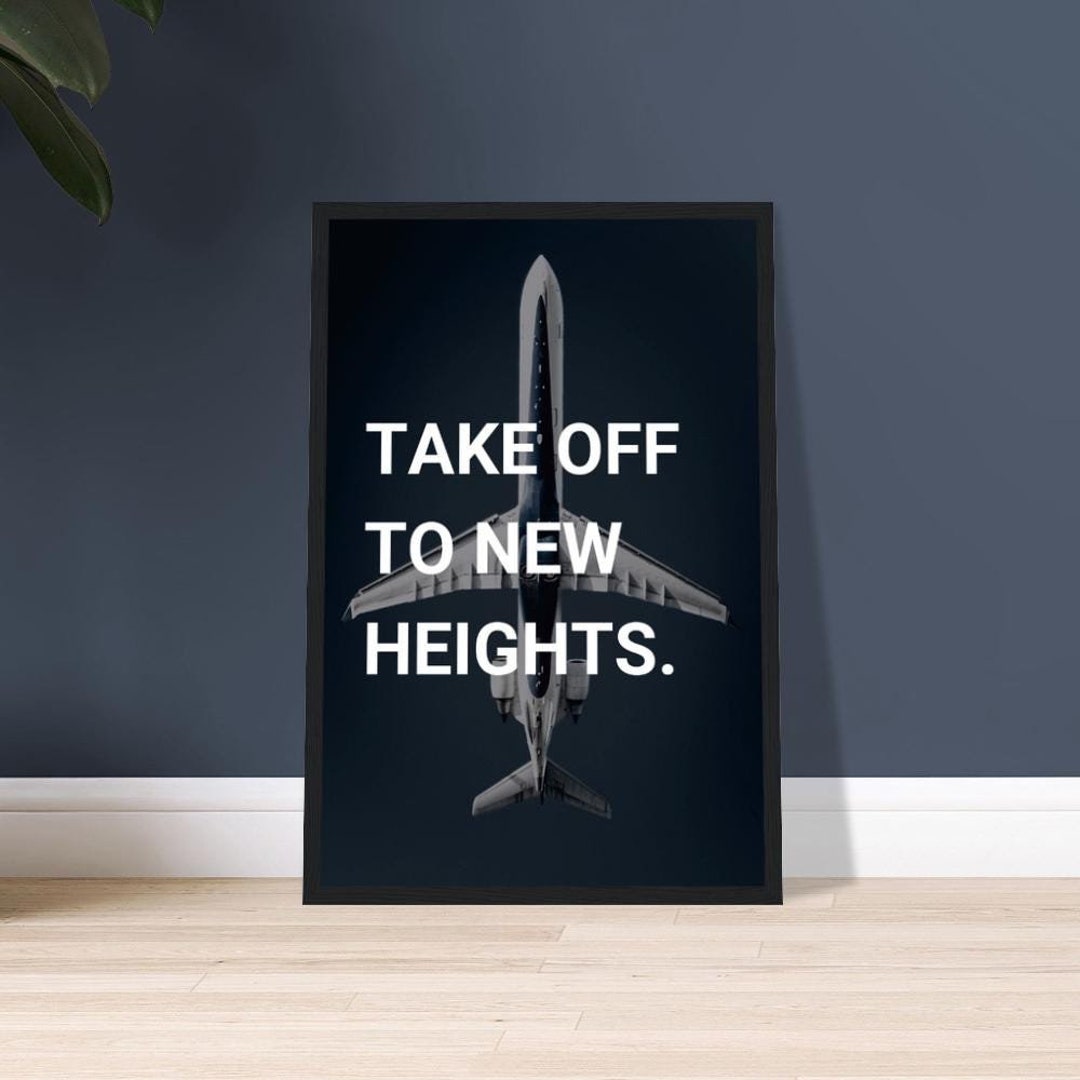 Aviation Motivational Wall Art, Framed Inspirational Quote Print ...