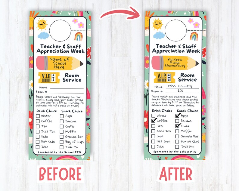 Teacher Appreciation Week Door Hangers, Editable Teacher Appreciation ...