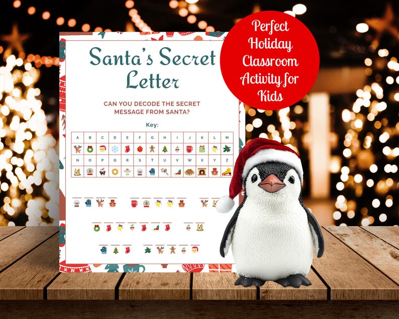 Secret Message From Santa Code Breaker Game, Printable Santa Letter ...