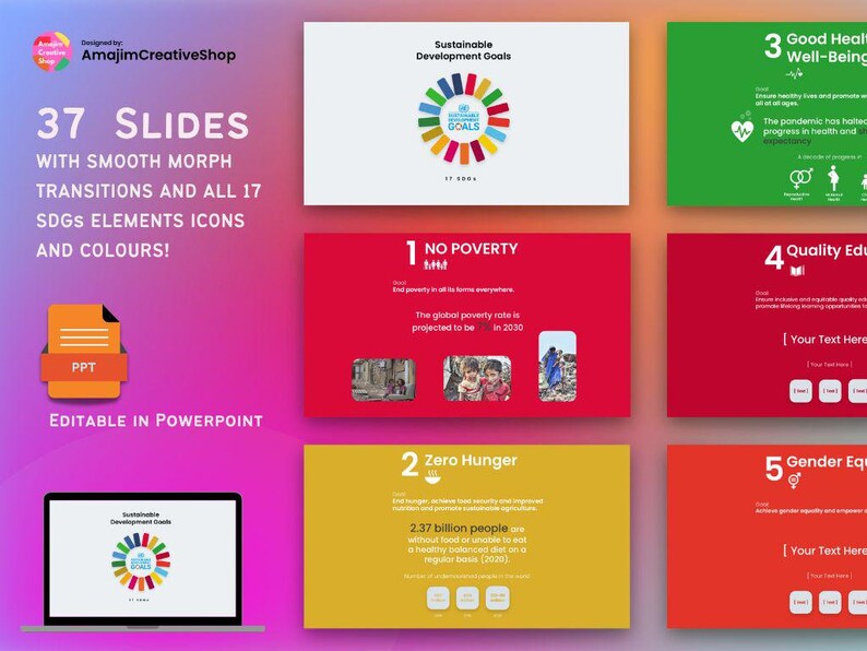 Sustainable Development Goals Powerpoint Template sdgs Interactive ...
