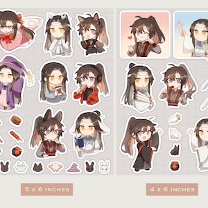 MDZS Wangxian Chibi Sticker Sheet - Etsy