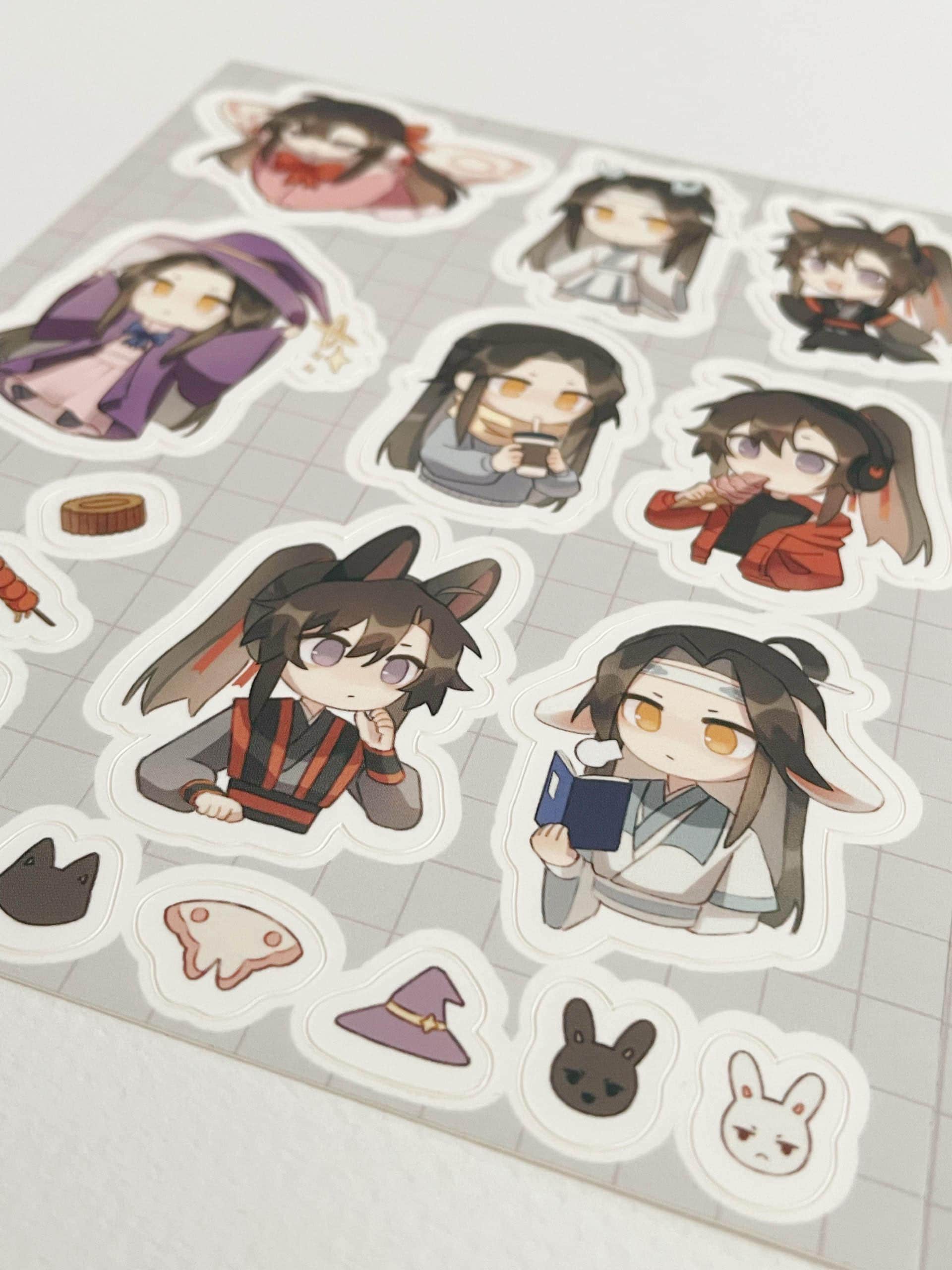 MDZS Wangxian Chibi Sticker Sheet - Etsy