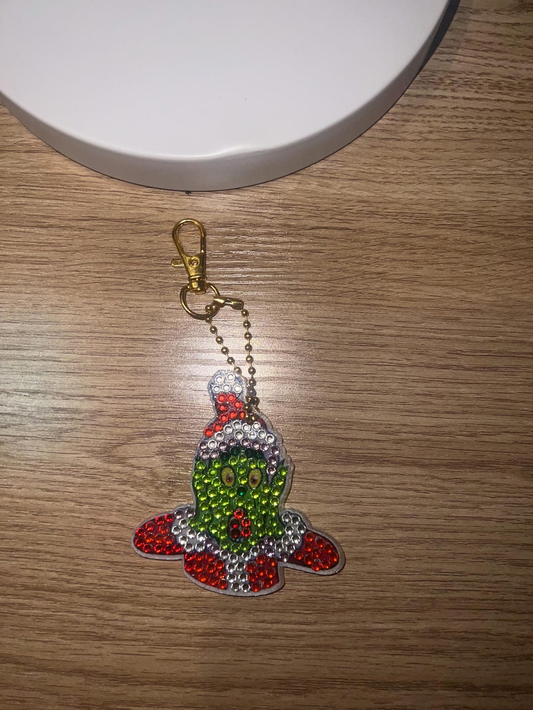 Grinch Christmas Diamond Art Keychain - Etsy UK