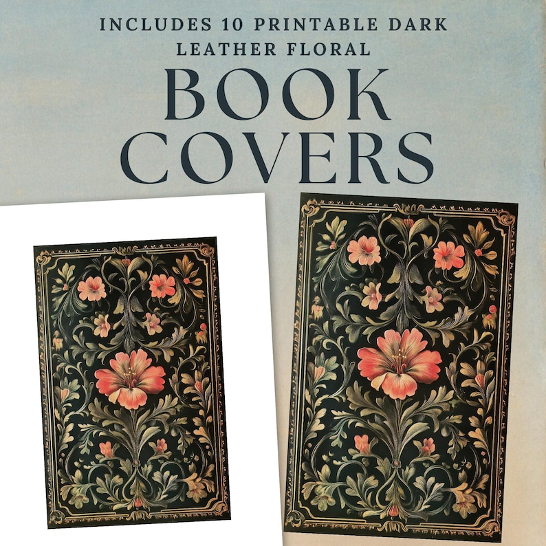 Embossed Floral Covers for Junk Journals, 10 Victorian Journal Toppers ...