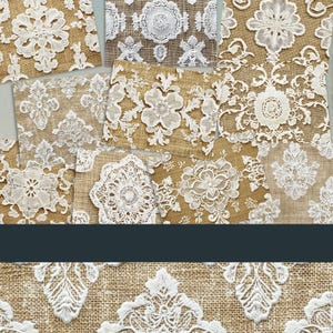 Burlap & Lace Digital Paper Kit, 10 Rustic Jute Wedding Junk Journal ...