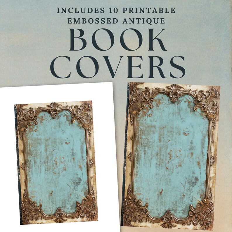 Antique Embossed Covers for Junk Journals, 10 Victorian Journal Toppers ...