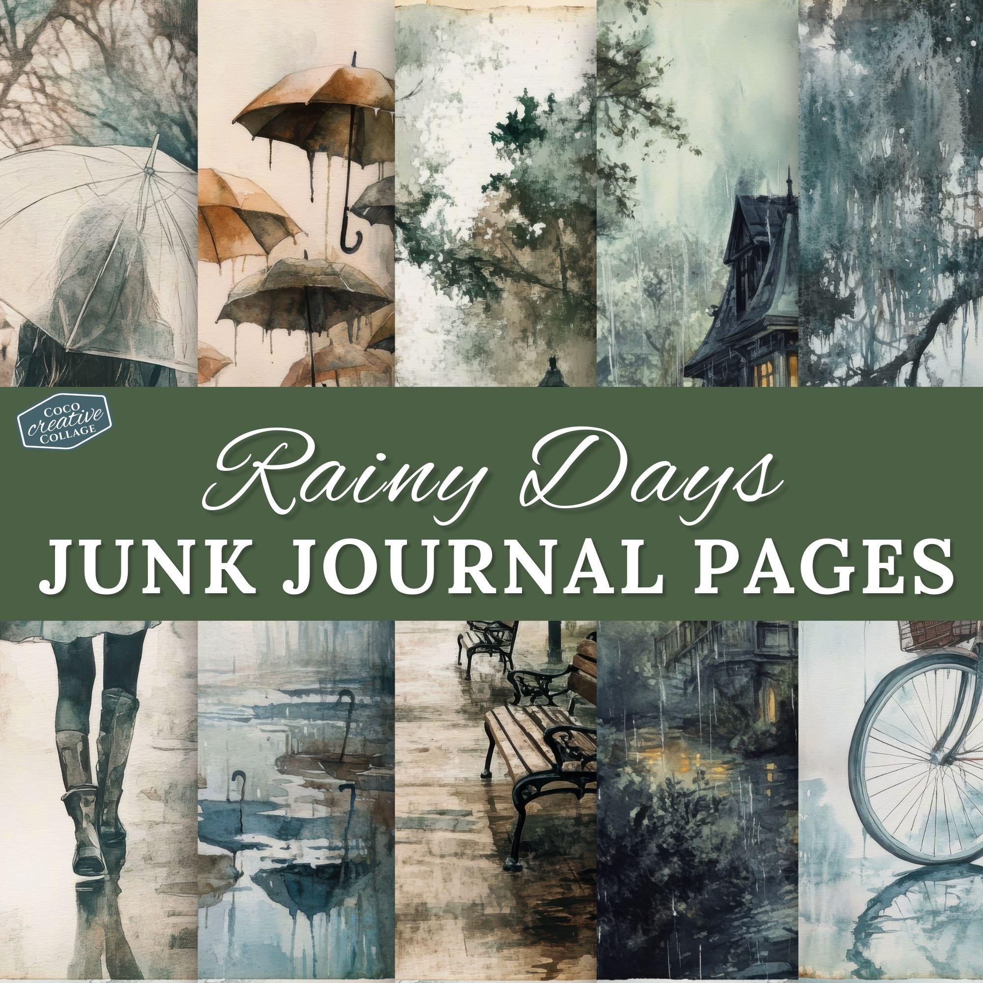 Rainy Day Junk Journal Kit, Spring Digital Pages, Printable Craft ...