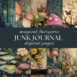 Magical Fairycore Junk Journal Pages Kit, 8 Mystical Faerie Digital ...