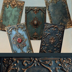 Antique Embossed Covers for Junk Journals, 10 Victorian Journal Toppers ...