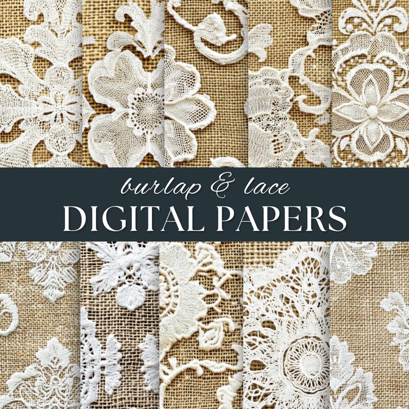 Vintage Lace Burlap - Etsy