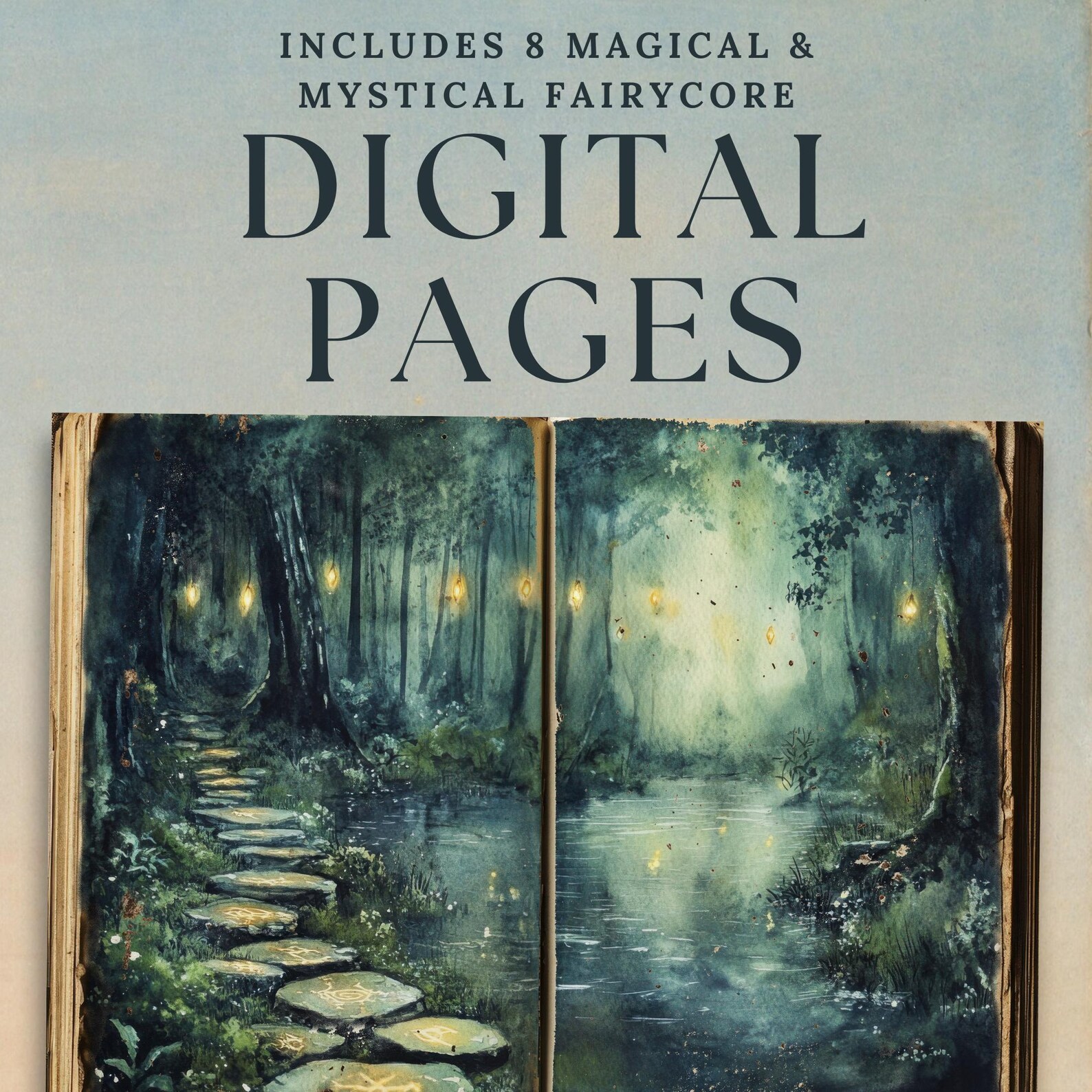 Magical Fairycore Junk Journal Pages Kit, 8 Mystical Faerie Digital ...