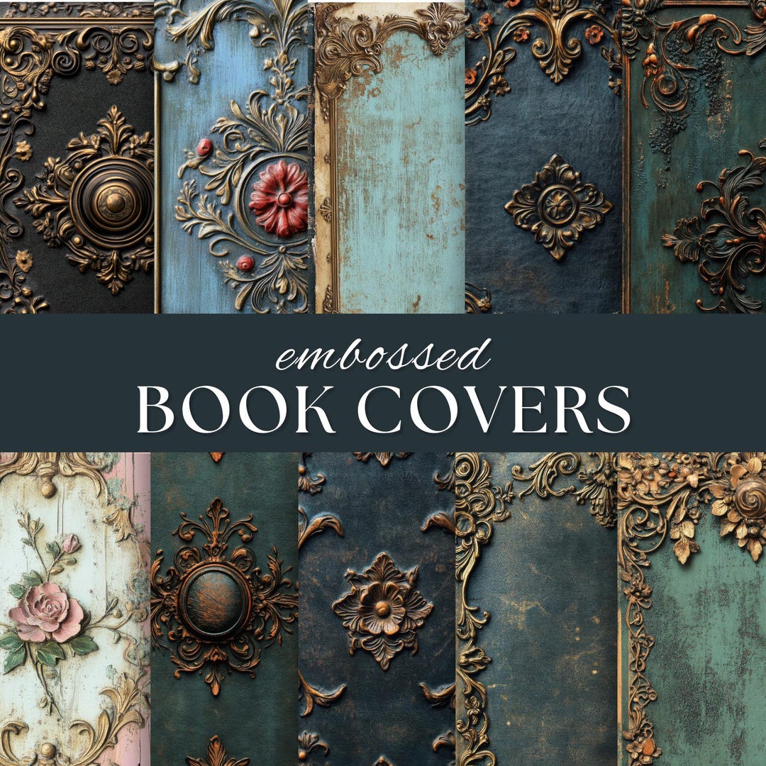 Antique Embossed Covers for Junk Journals, 10 Victorian Journal Toppers ...