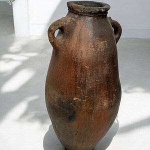 Turkish Terracotta Vase, Turkish Olive Jar, Rustic, Glazed Pottery ...