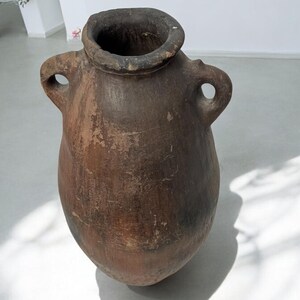 Turkish Terracotta Vase, Turkish Olive Jar, Rustic, Glazed Pottery ...