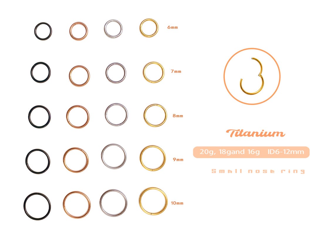 Nose Ring Clicker, Implant Grade Titanium Hinge Segment Nose Ring, Nose ...