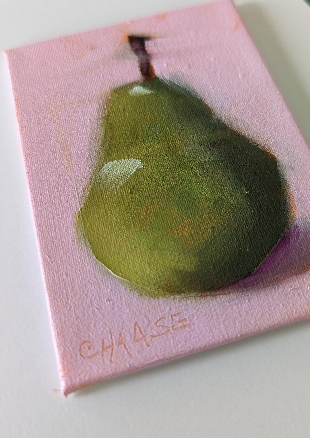 Magnet, Miniature Original Oil Painting, Lemon on Purple, Food Fine Art ...