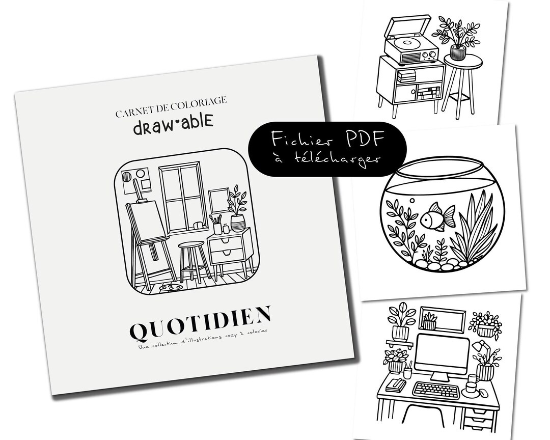 Daily Coloring Book Printable Instant Digital Download in PDF Format ...