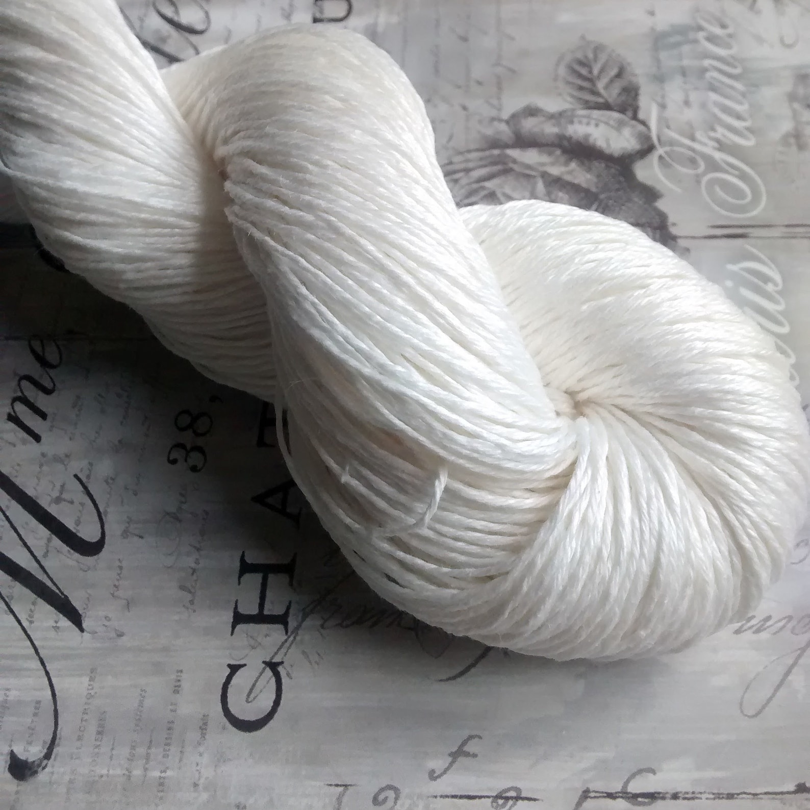 Undyed Linen Sport Weight (light Dk) Yarn, Soft White, Knitting Crochet ...