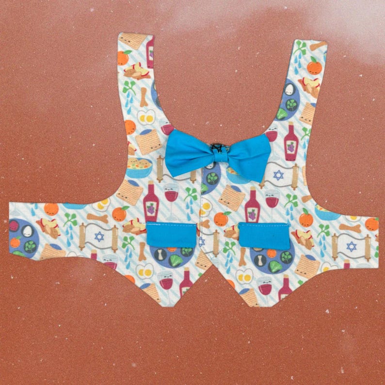 Passover Dog Waistcoat – Star of David Bow, Seder Outfit Pet Vest - Etsy