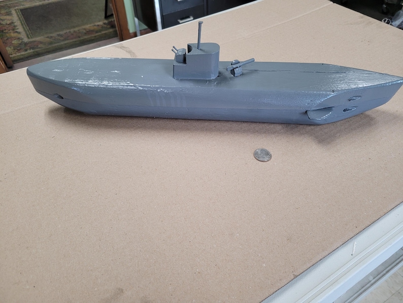 Handmade Rustic Wooden Model U-boat - Etsy