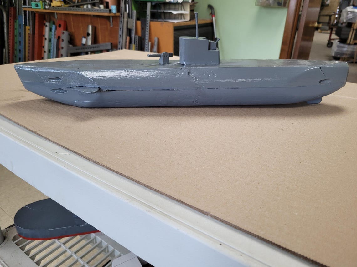 Handmade Rustic Wooden Model U-boat - Etsy