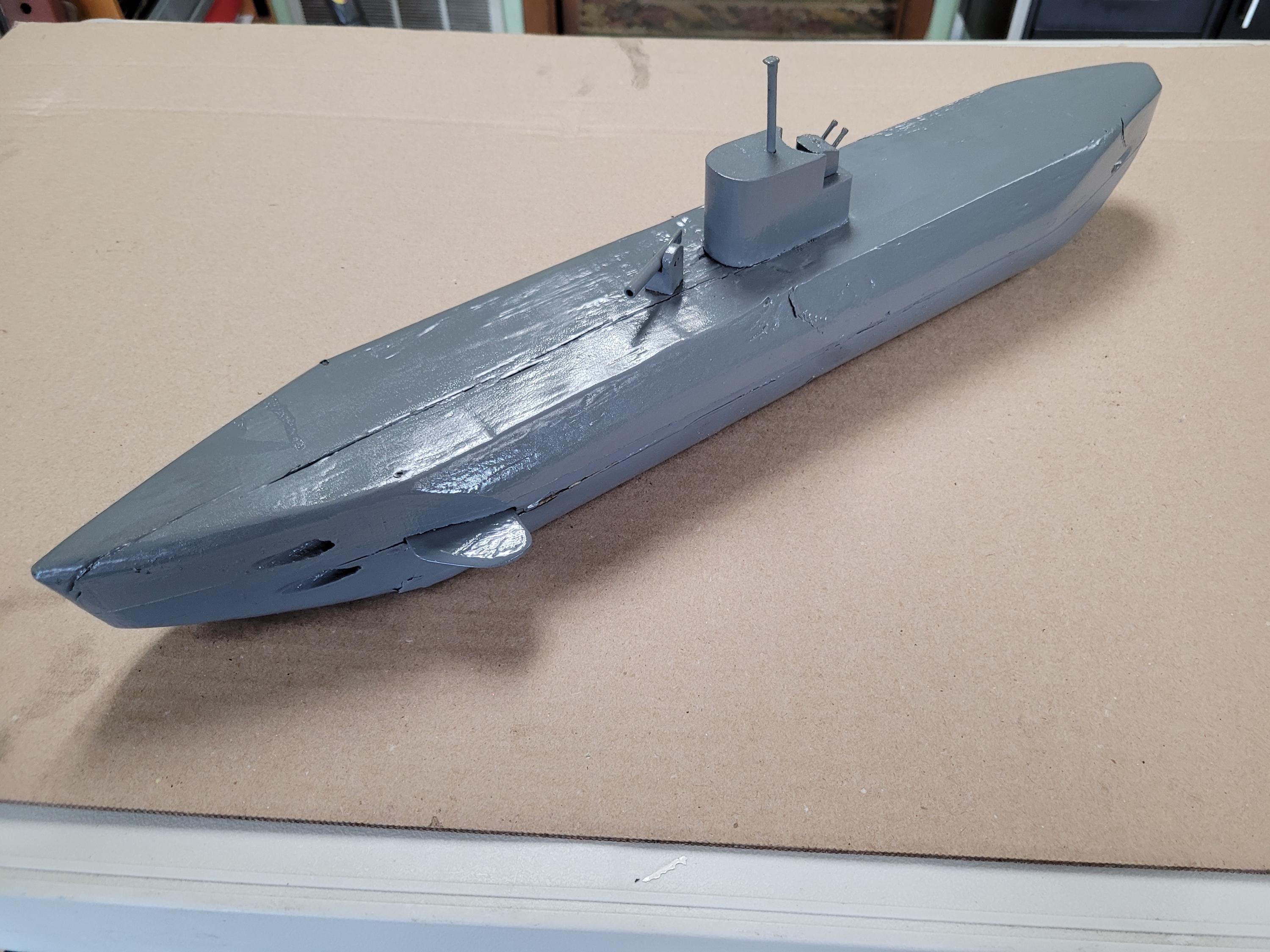 Handmade Rustic Wooden Model U-boat - Etsy