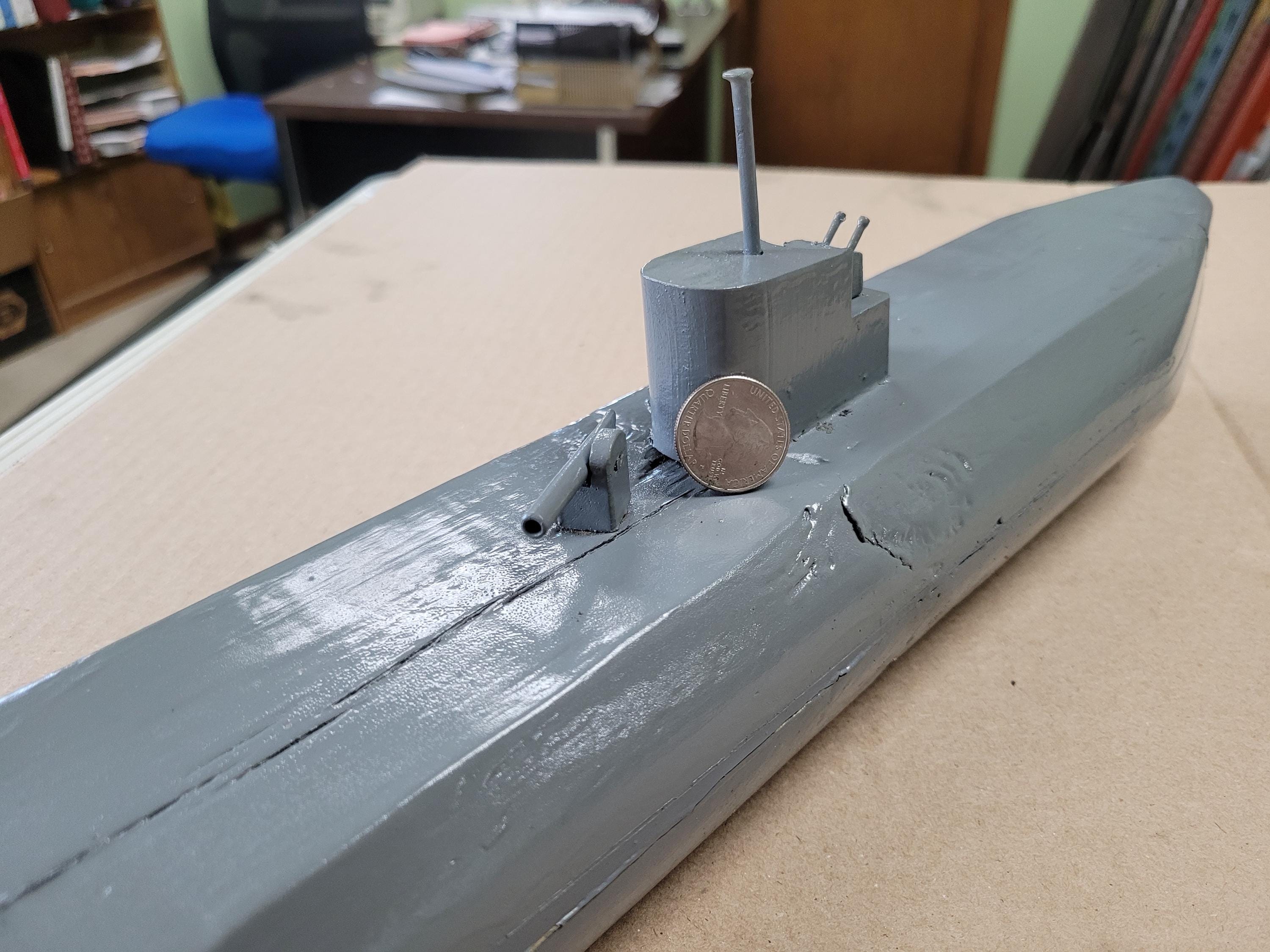 Handmade Rustic Wooden Model U-boat - Etsy