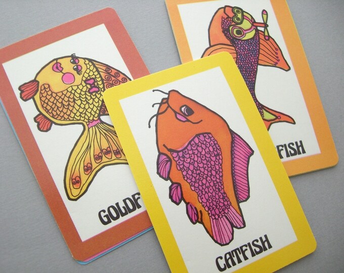 Vintage Go Fish Playing Cards, Set of 11 - Etsy