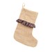 Cheetah Ruffle Burlap Christmas Stocking-monogram Included-ruffle ...