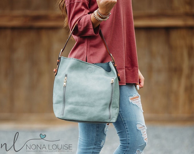 Teal Conceal Carry Vegan Leather Monogram Purse Bag in a Bag-monogram ...