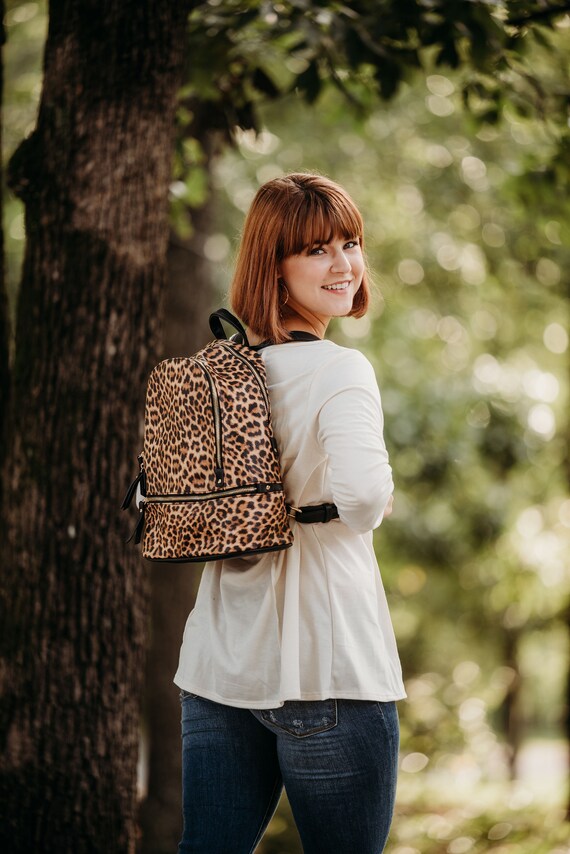 Cheetah vegan Leather Backpack - munimoro.gob.pe