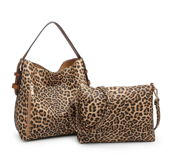 Leopard Carry Vegan Leather Monogram Purse Bag in a | Etsy