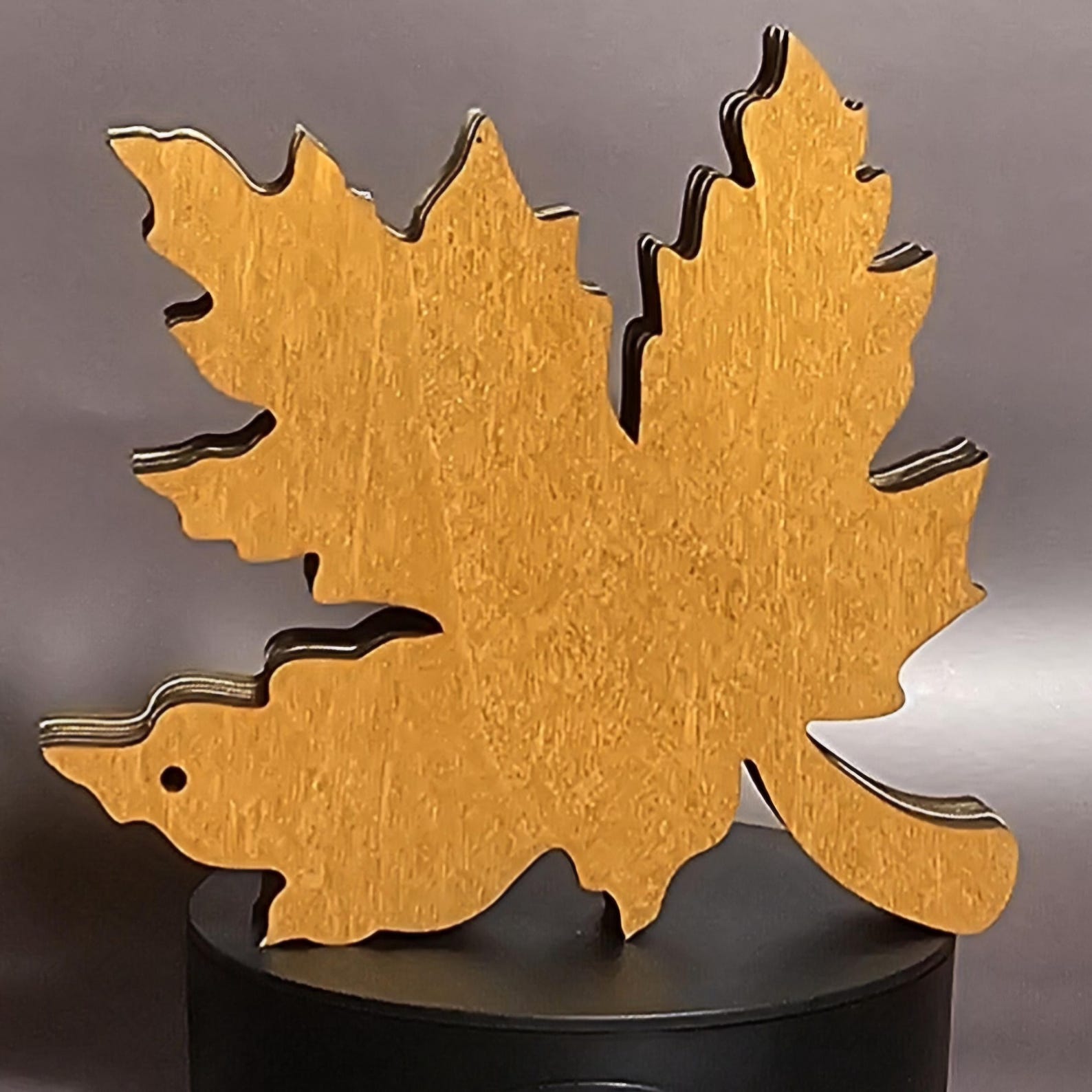 Multi-layered 3D Wooden Leaf - Etsy