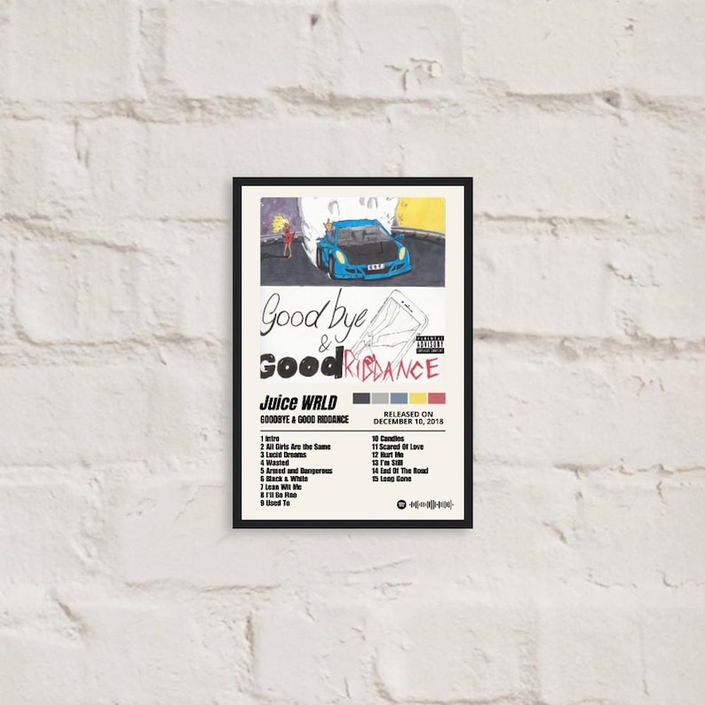 Juice WRLD Goodbye & Good Riddance Premium Poster on Matte Paper With a ...