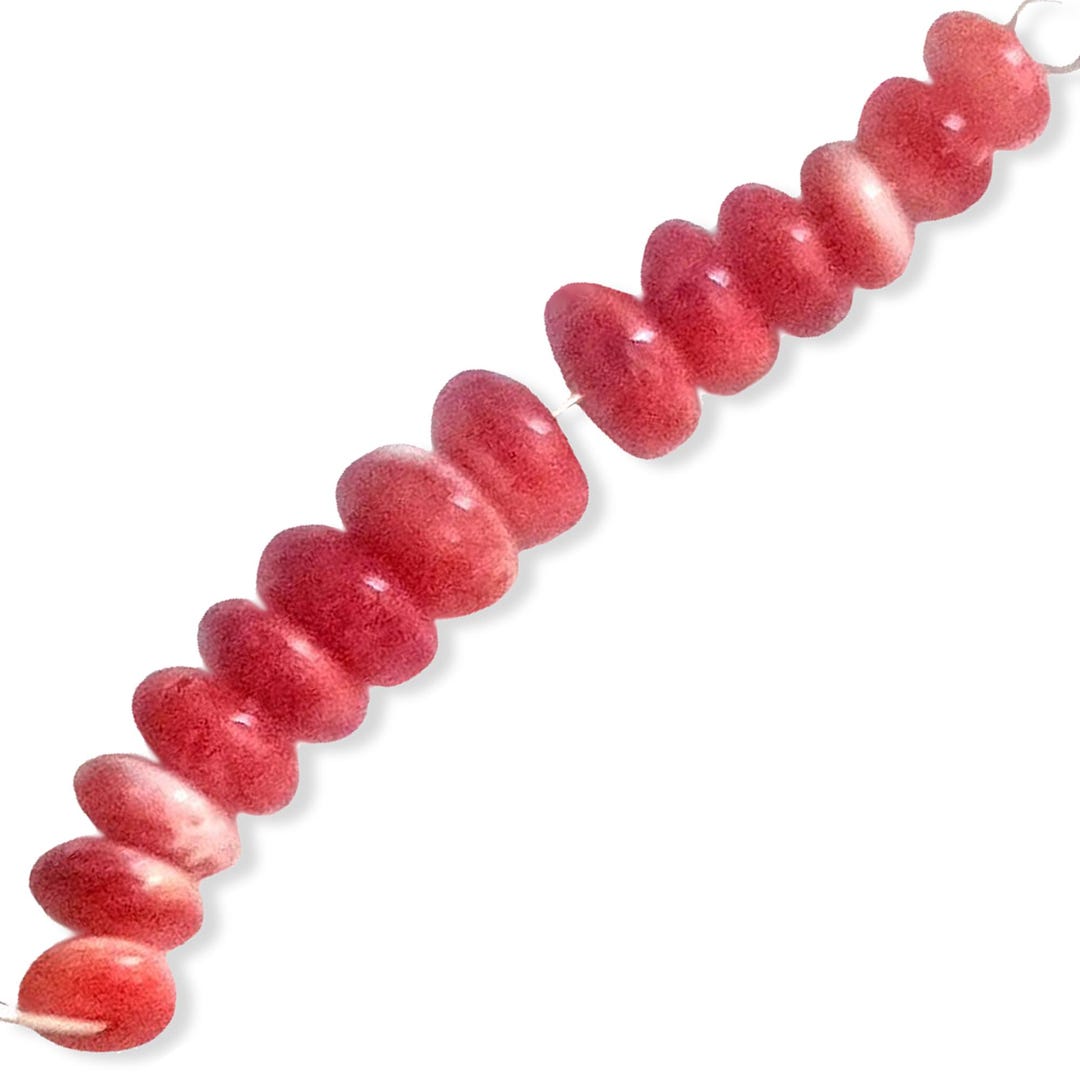 USA | 14 Rare Red Spiny Oyster Rondel Rondelle Beads ~5-8m+/- | Sea ...